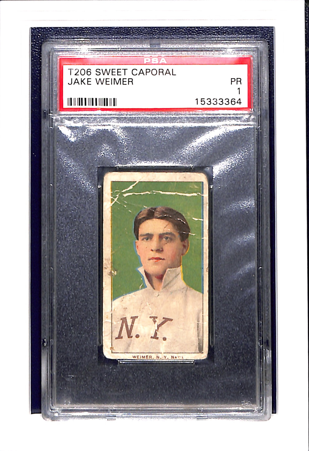 1909 T206 Jake Weimer Portrait PSA 1 – Hall of Fame Sports Cards