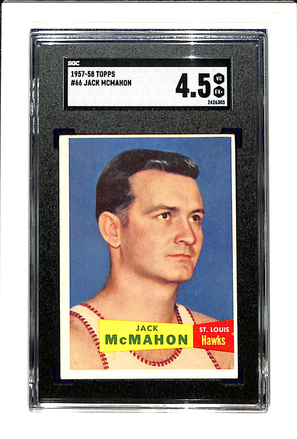 1957-58 #66 Jack McMahon SGC 4.5 – Hall of Fame Sports Cards