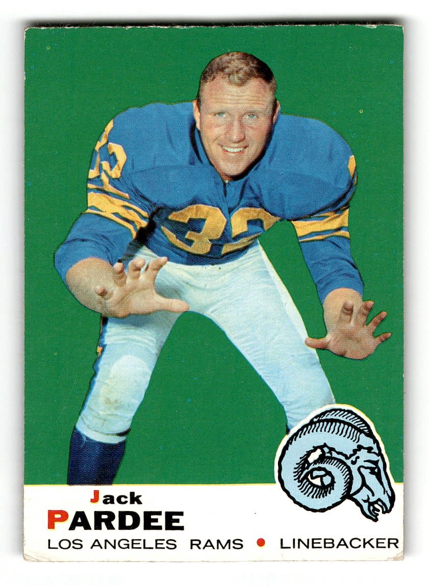 1969 Topps #12 Jack Pardee Los Angeles Rams EX – Hall of Fame Sports Cards