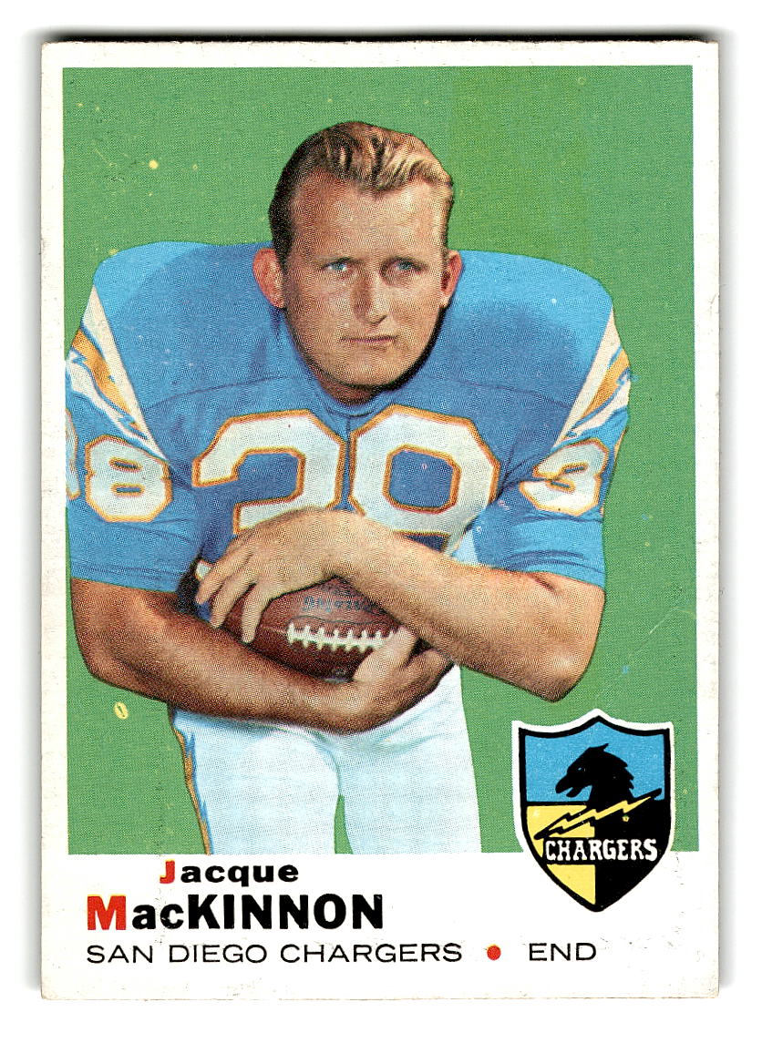1969 Topps #202 Jacque MacKinnon San Diego Chargers VG – Hall of Fame ...