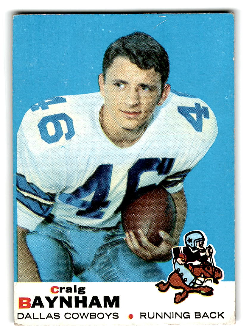 1969 Topps #122 Craig Baynham RC Dallas Cowboys EX – Hall of Fame ...