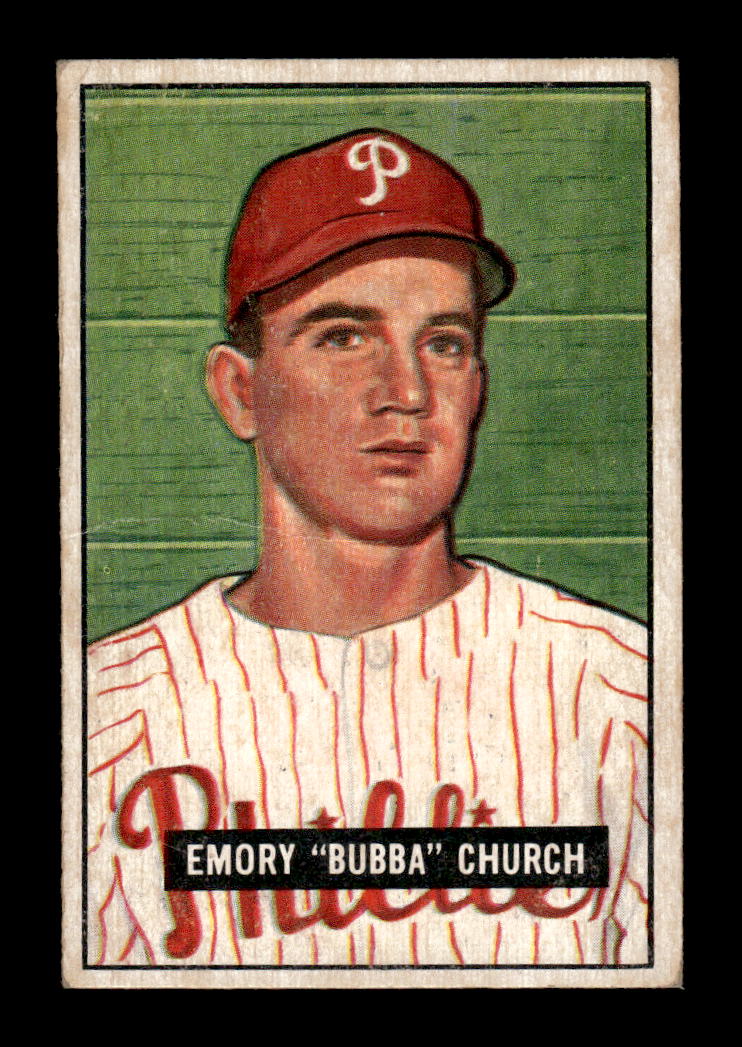 1951 Bowman #149 Bubba Church Very Good HOF-10002678 – Hall of Fame ...