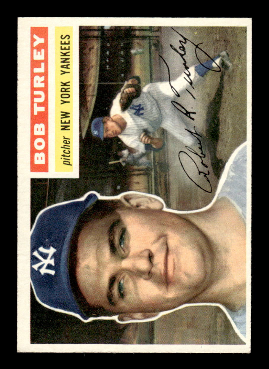 1956 Topps #40 Bob Turley - New York Yankees EX Gray Back – Hall of ...
