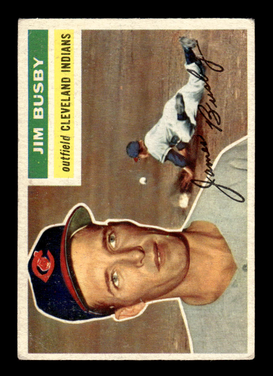 1956 Topps #330 Jim Busby - Cleveland Indians VG – Hall of Fame Sports ...