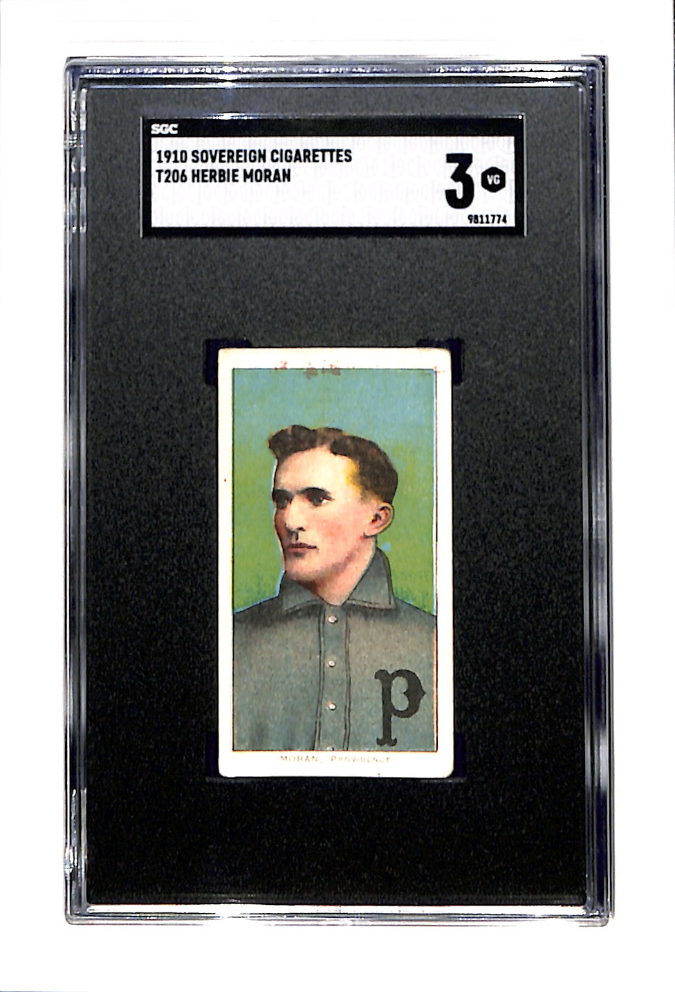 1909-1910 T206 Herbie Moran SGC 3 Sovereign 350 – Hall of Fame Sports Cards